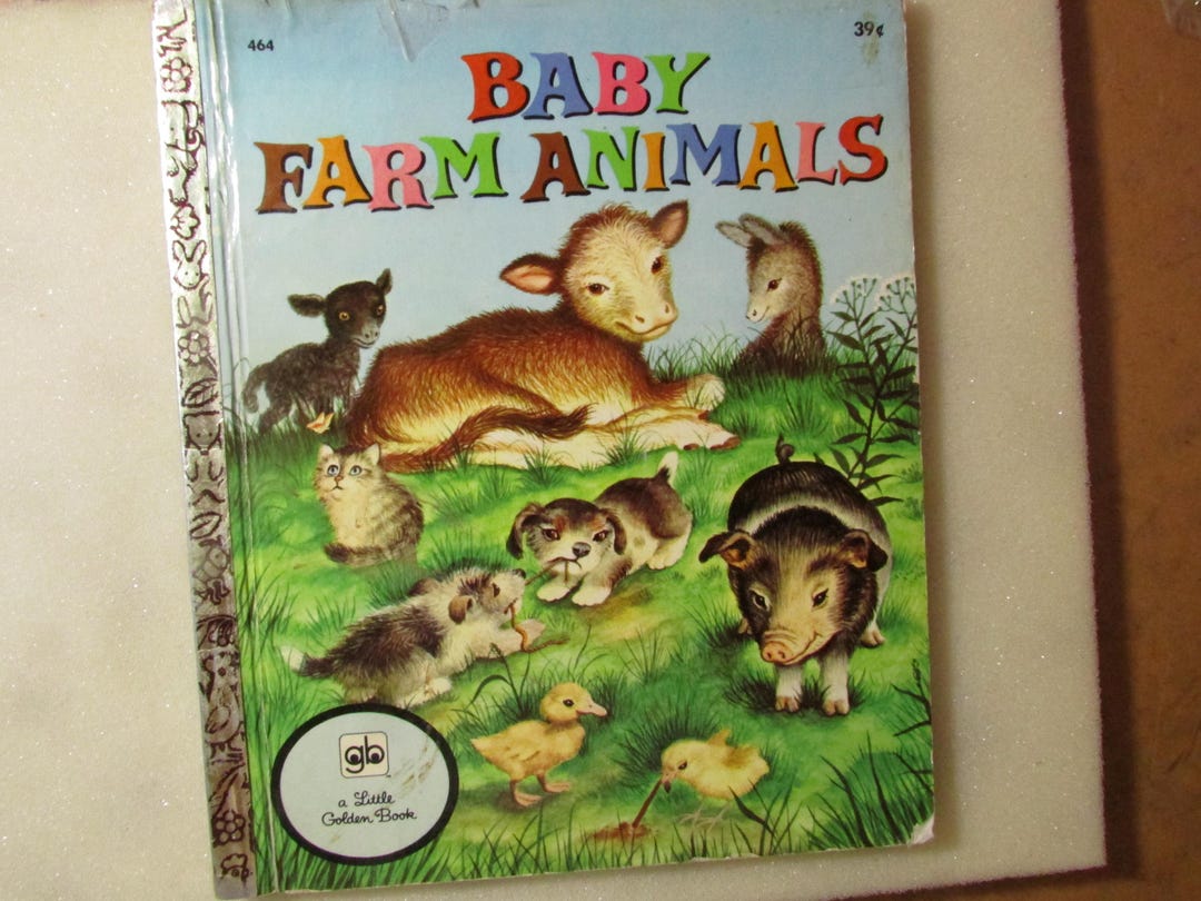 A Little Golden Book Baby Farm Animals Board Book Free USA Shipping - Etsy
