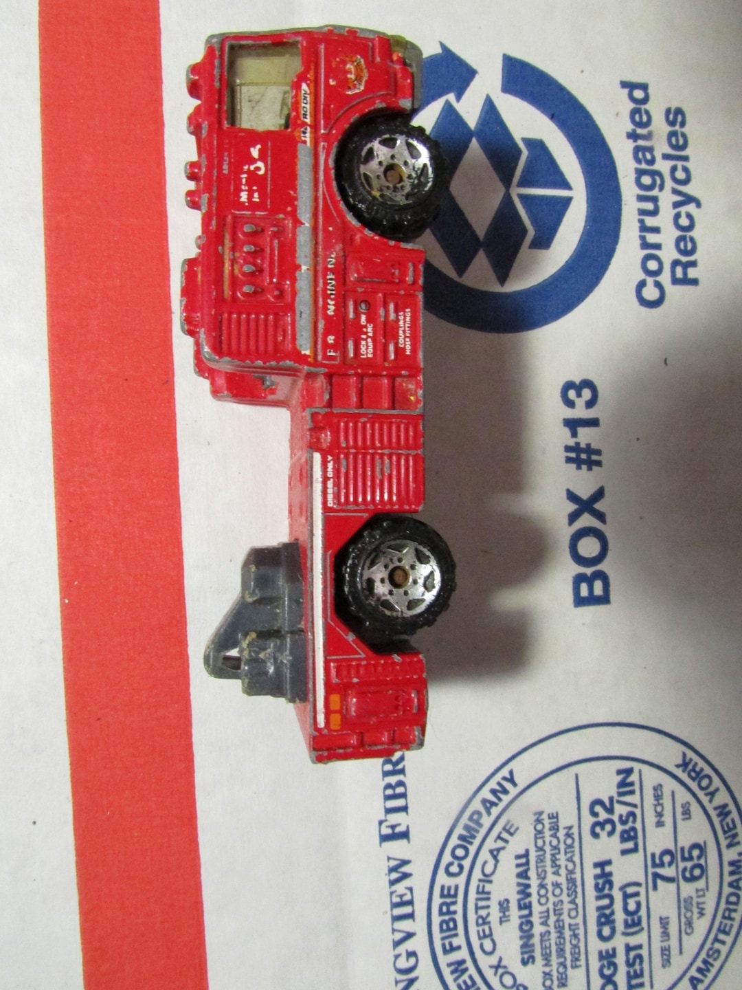 Matchbox Fire Engine Red Car Truck Pre Owned 1/64 Die Cast Free USA ...