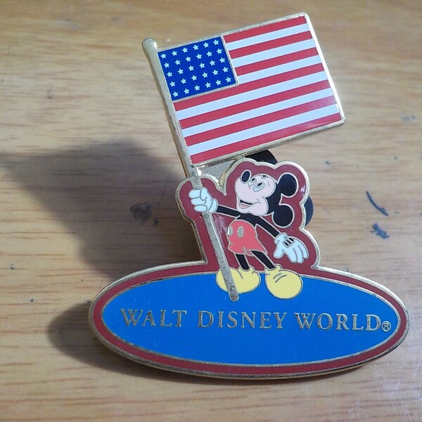 Mickey Mouse Flag Pin - Etsy