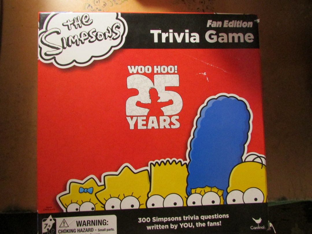 The Simpsons Fan Edition Trivia Game Woo Hoo 25 Years Board Game ...