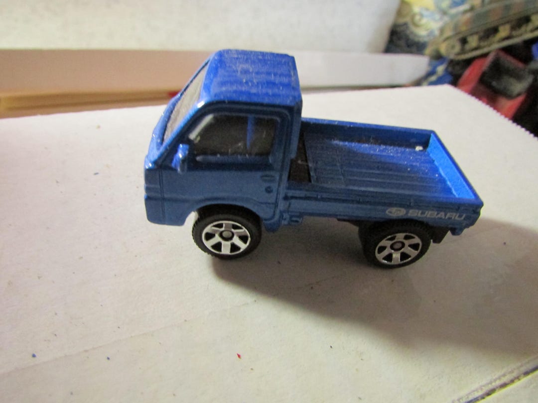 Matchbox SUBARU Sambar TRUCK Blue W/chrome 6 Spokes Car 1/64 Die Cast ...