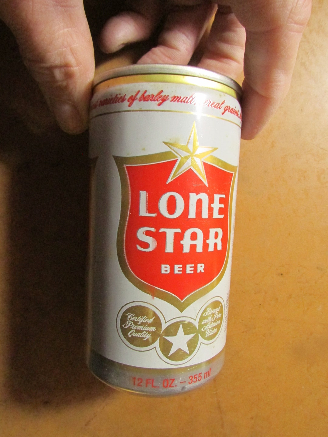 Lone Star Beer Steel Tin Aluminum Pull Tab Beer Can 12 Ounce Can Free ...