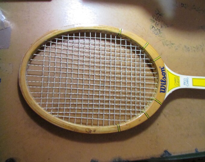 Vintage Wilson Miss Chris CHRIS EVERT Wood Tennis Racket Free USA ...