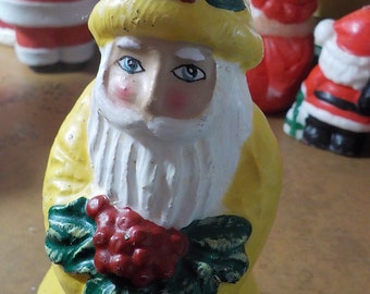 Yellow Santa Claus - Etsy
