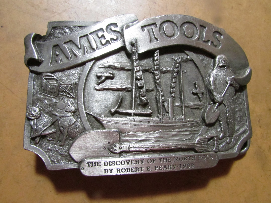 Ames Tools Discovery of the Pole by Robert Peary Pewter Belt - Etsy