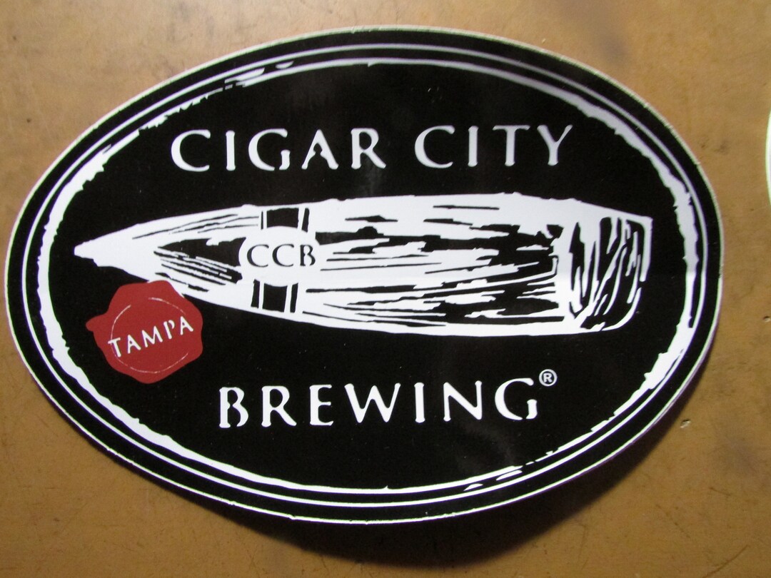 New Old Stock Cigar City Brewing Tampa Decal Window Sticker Free USA ...