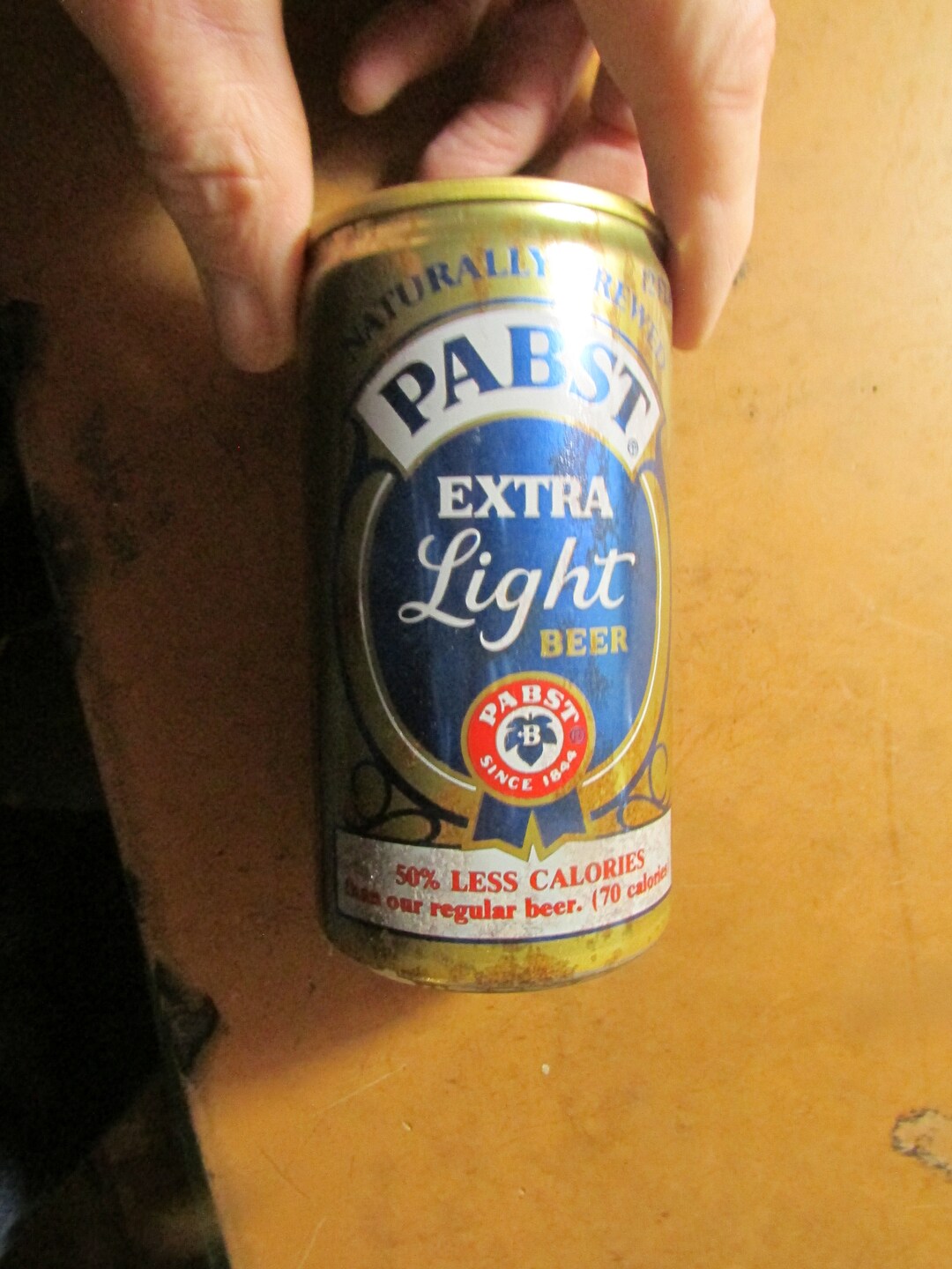 Pabst Extra Light Beer Steel Tin Aluminum Pull Tab Beer Can 12 Ounce ...