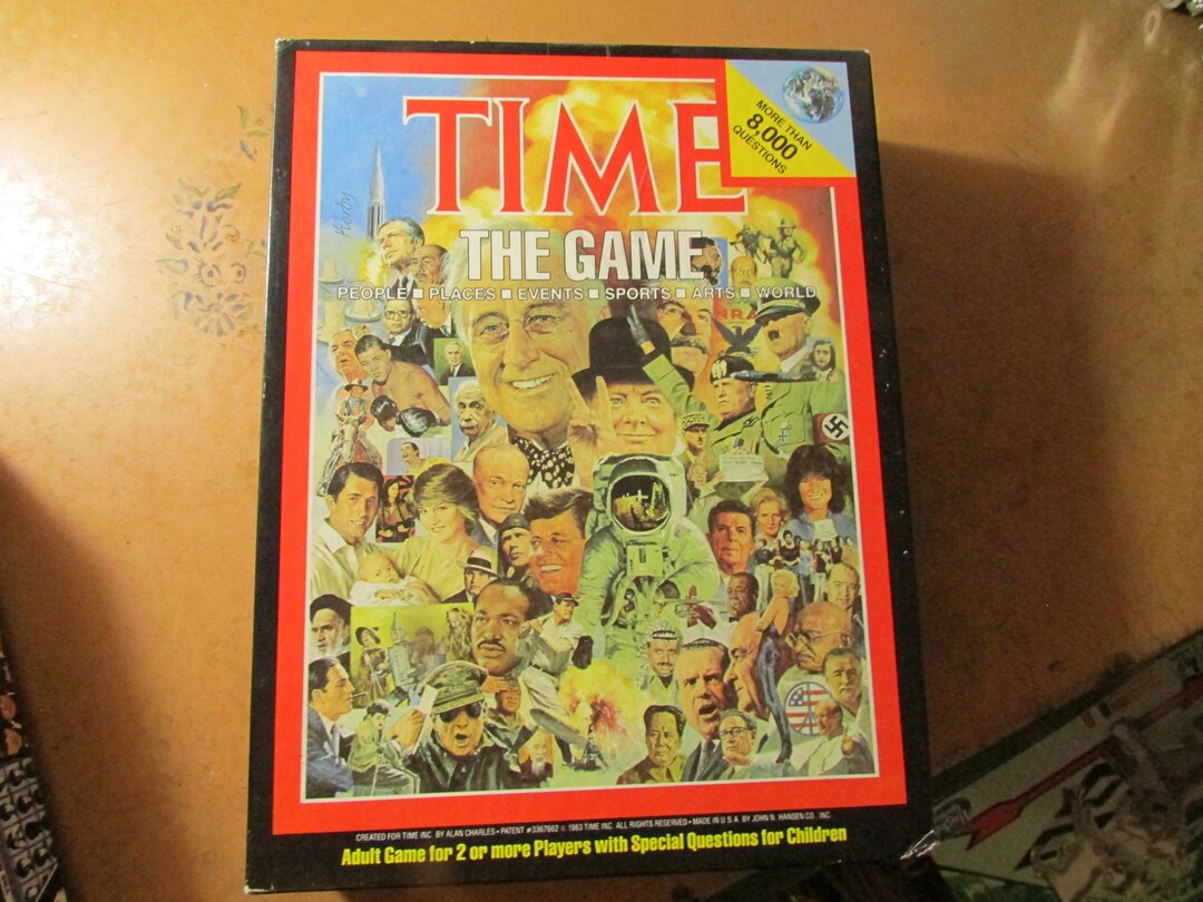Vintage 1983 Time the Game Time Magazine 8000+ Trivia Questions Board ...