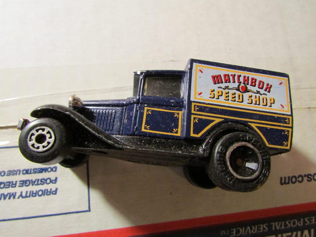 Matchbox Model A Ford Speed Shop Blue 1/64 Die Cast Free USA Shipping ...