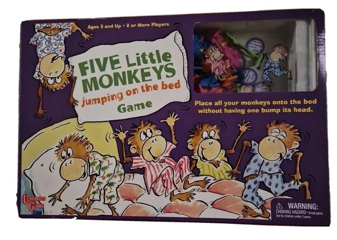 Five Little Monkeys Jumping on the Bed Game Board Game Complete Free ...