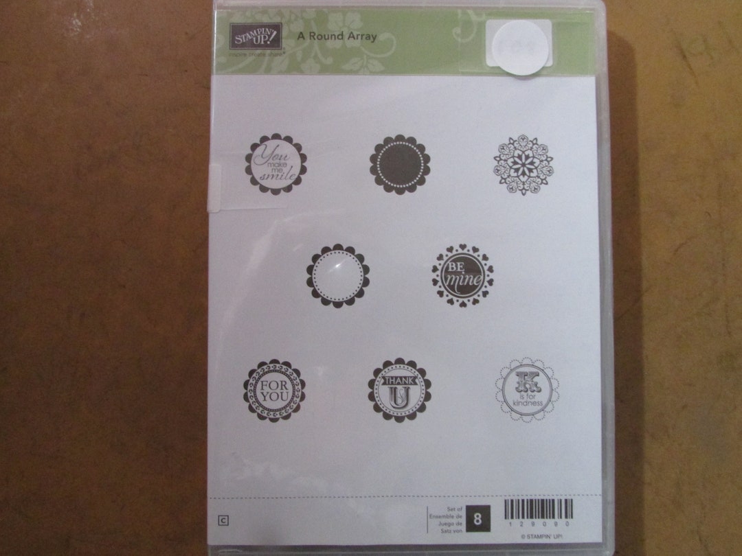 Stampin' Up! "a Round Array" Stamp Set 8 Rubber Stamps #129090 New ...