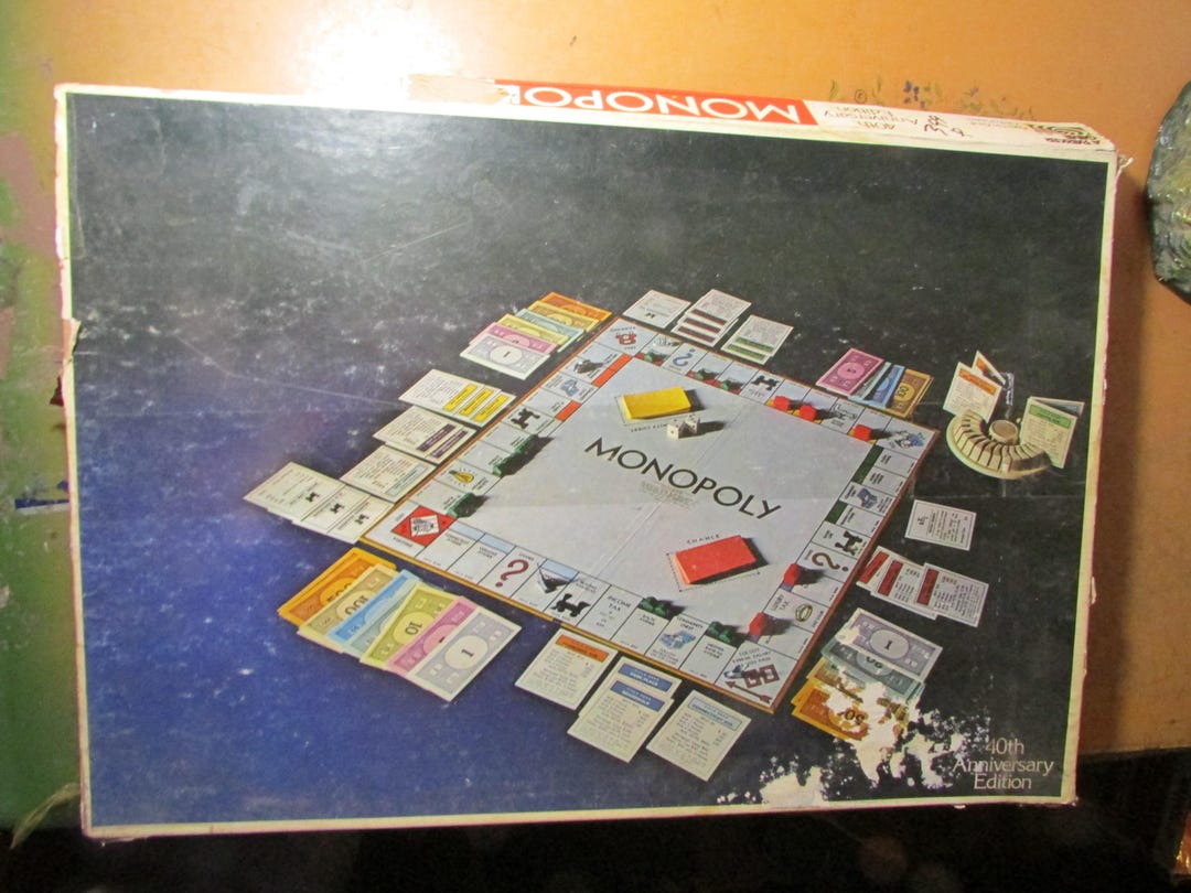 Vintage 1974 Monopoly 40th Anniversary Edition Board Game Complete Free ...