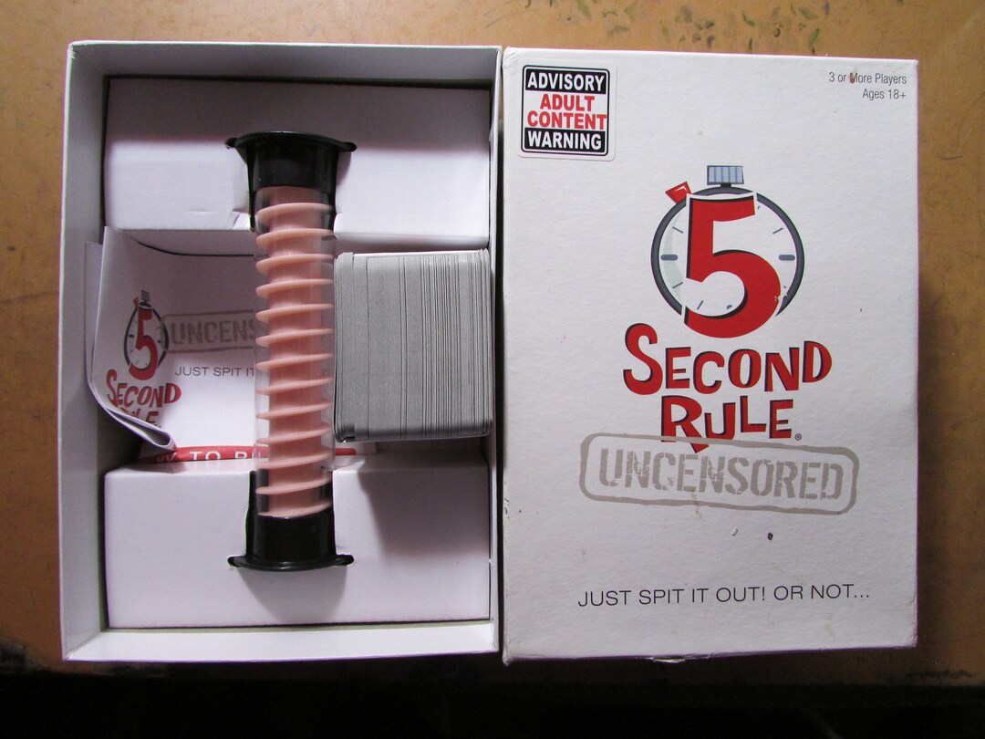 5 Second Rule Uncensored Party Game Card Game COMPLETE Free USA Shipping - Etsy