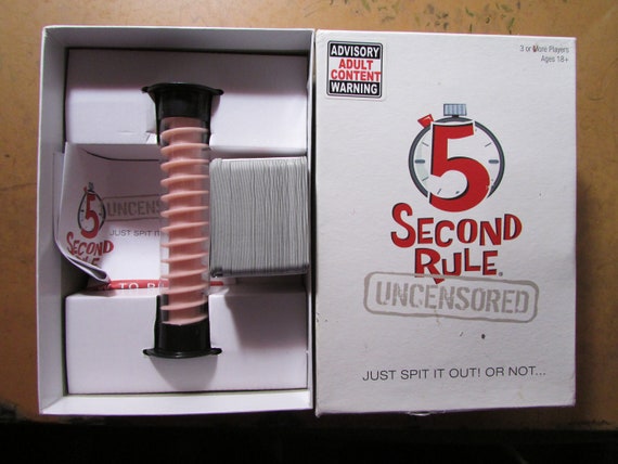 5 Second Rule Uncensored Party Game Card Game COMPLETE Free - Etsy