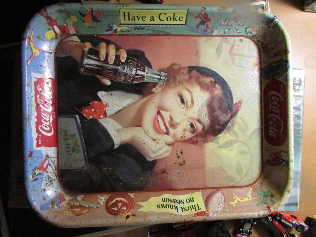 Drink Coca-cola Have A Coke Thirst Knows No Season Serving Tray Metal ...