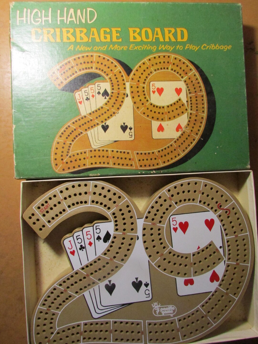 Vintage 1976 High Hand Cribbage Board Pacific Games No. 750 Free USA ...
