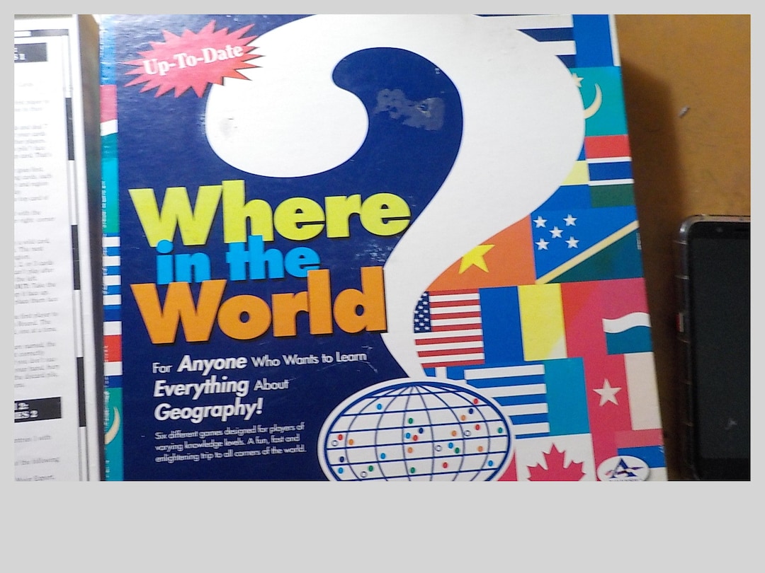 Where in the World Board Game 2 to 6 Players Free USA Shipping - Etsy