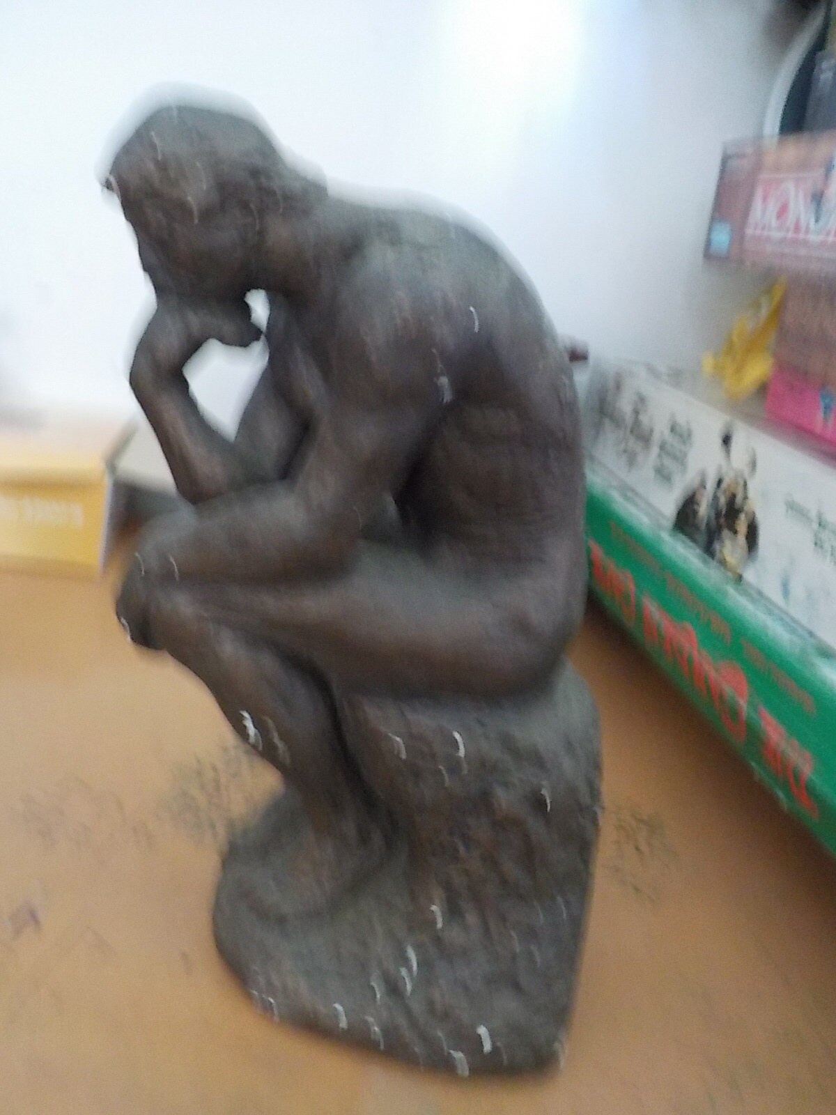 Vintage 1961 Austin Production Inc the Thinker Bronze Color Chalk Ware ...