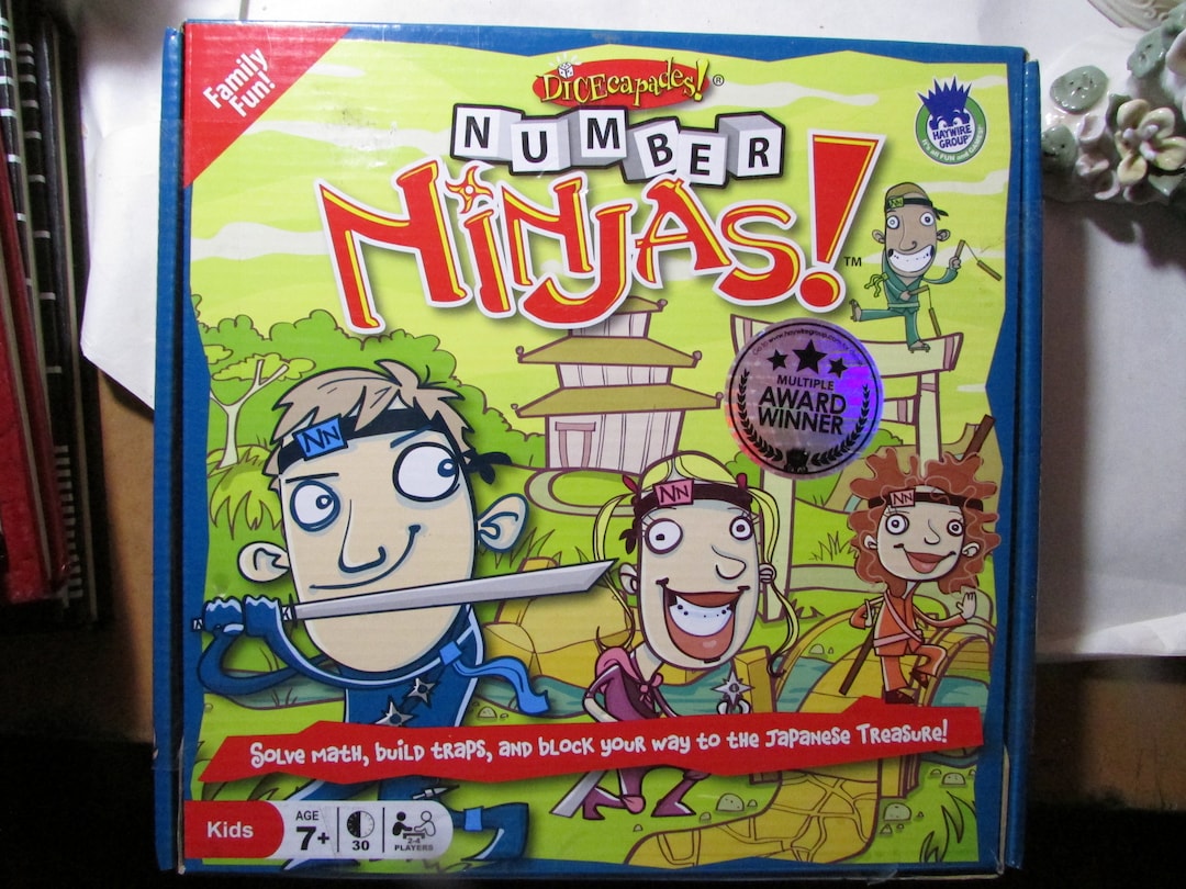 Dicecapades Number Ninjas Board Game Complete Free USA Shipping - Etsy