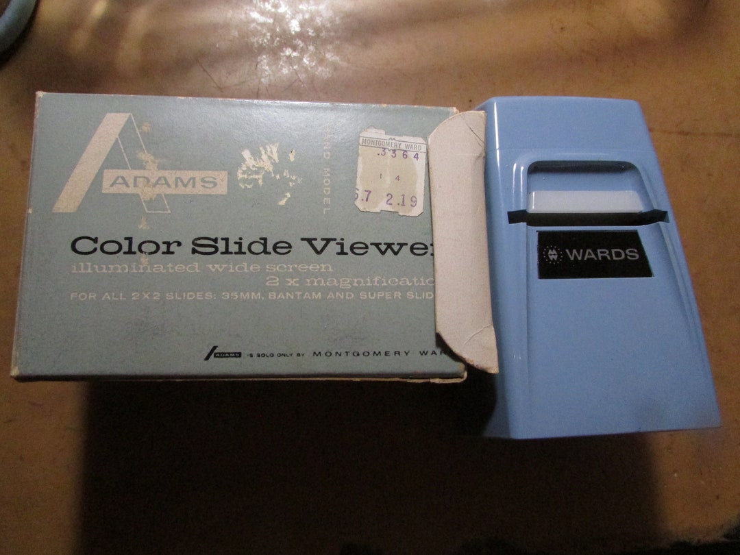 Vintage Adams Color Slide Viewer Montgomery Ward Blue Free USA Shipping ...