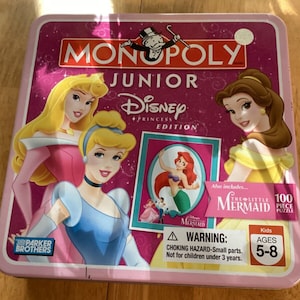 Disney Princess Hasbro Monopoly Junior Board Game Complete Free USA ...