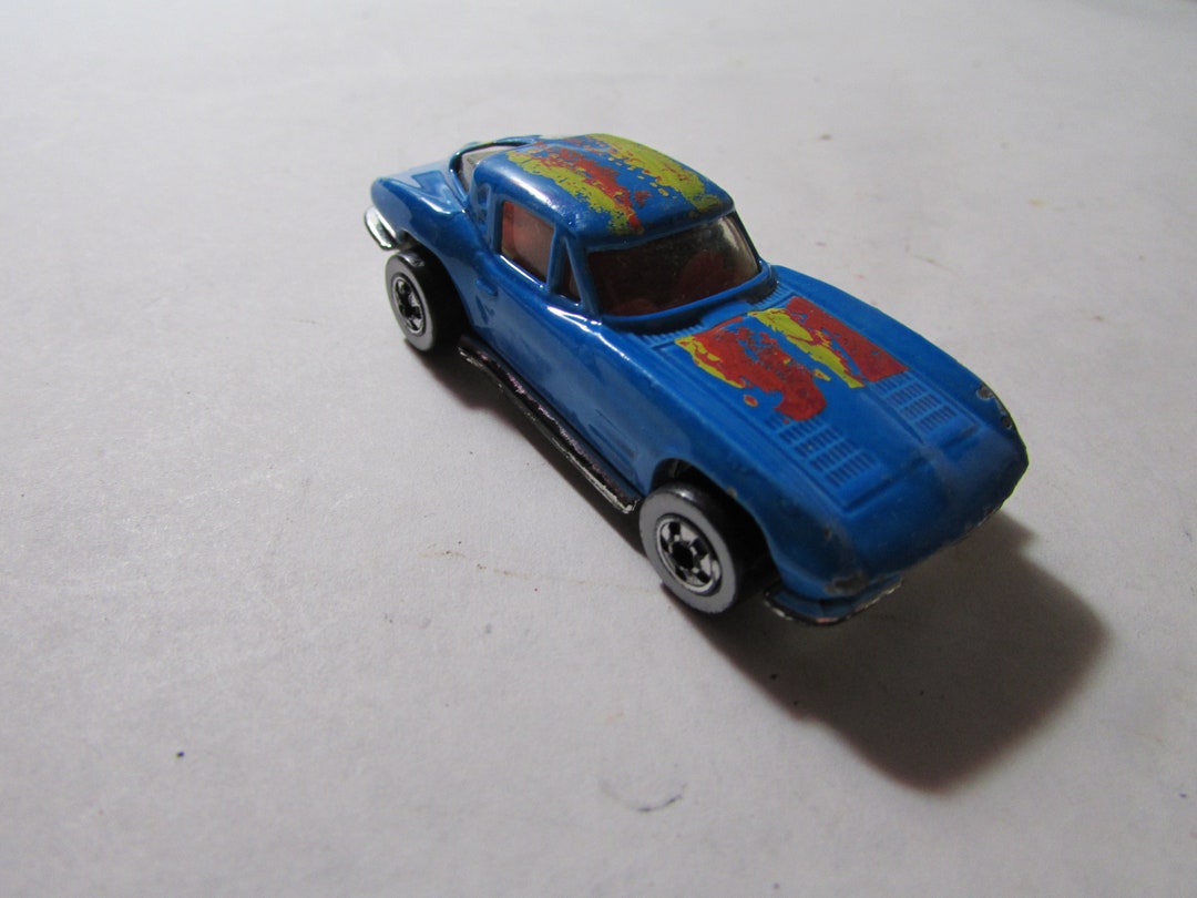 Hot Wheels 63 Corvette Split Window Blue 1/64 Die Cast Free USA ...