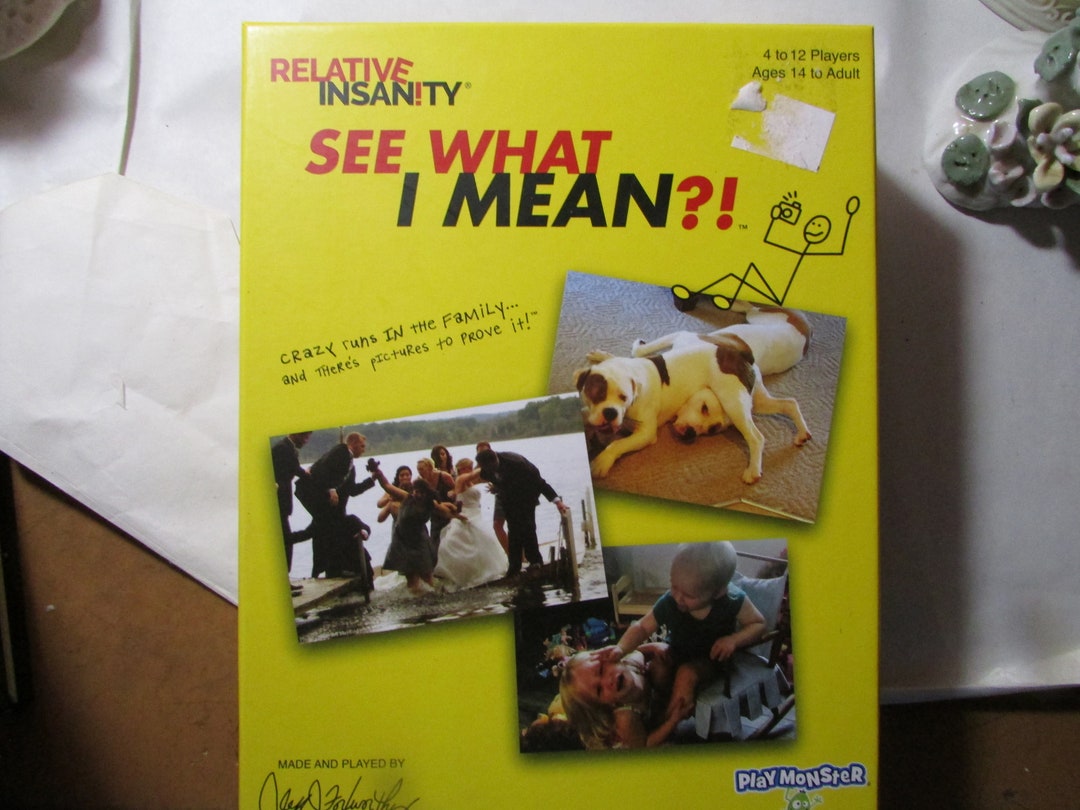 Relative Insanity See What I Mean Party Game Complete Free USA Shipping ...