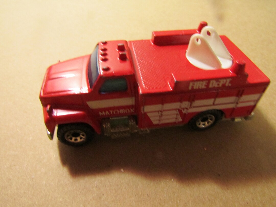 Matchbox Utility Truck Fire Dept Red 1/64 Die Cast Free USA Shipping - Etsy