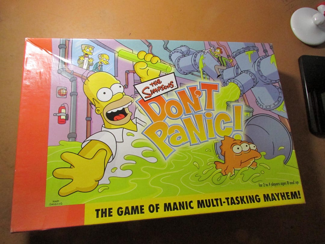 The Simpsons Don't Panic the Game of Manic Multi Tasking Mayhem Board ...