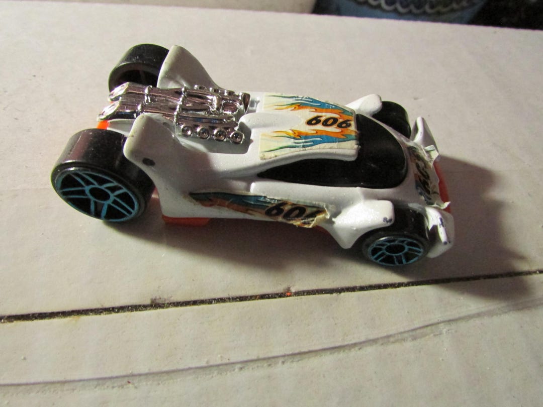 Hot Wheels White Racecar Car Mcdonald's Car 1/64 Die Cast Free USA ...