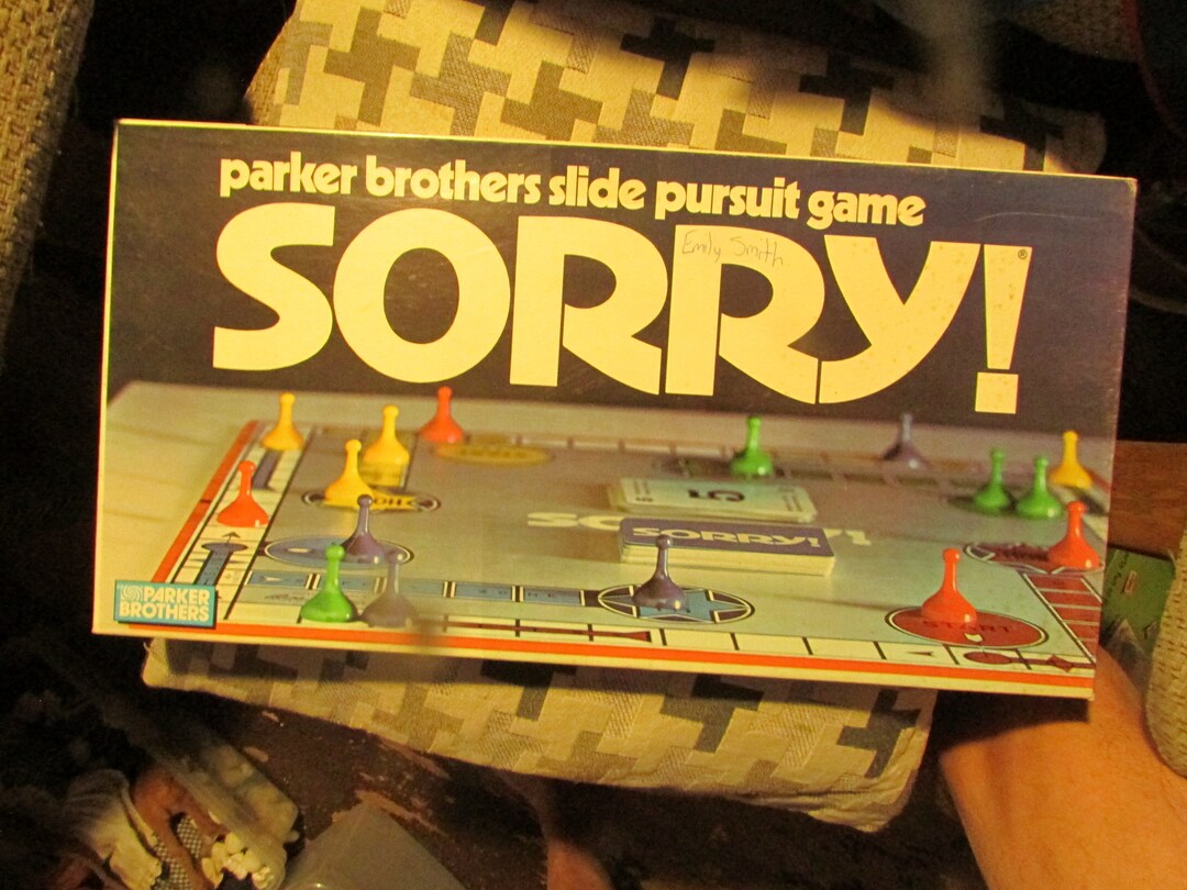 1972 Parker Brothers SORRY Slide Pursuit Board Game Complete Free USA ...