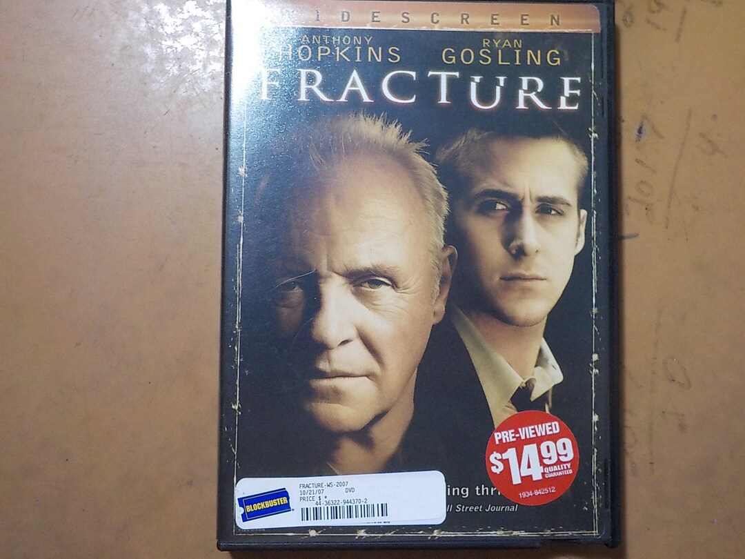 Fracture Anthony Hopkins Classic DVD Movie Rated R Free USA Shipping - Etsy
