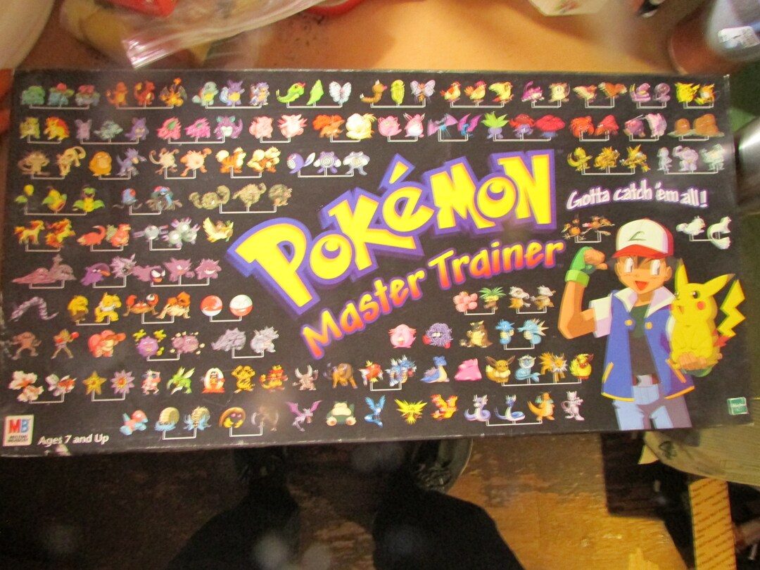 Pokemon Master Trainer Board Game 1999 by Milton Bradley 100% Complete ...