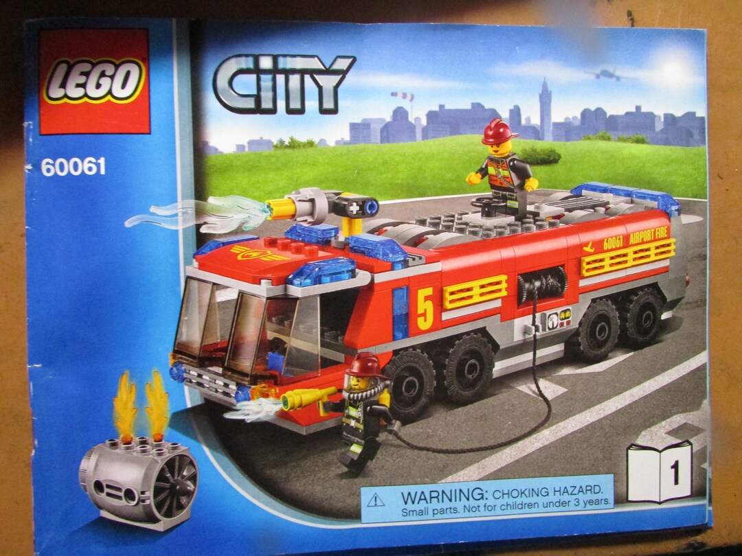 Lego City 60061 Booklet One Airport Fire Truck Instruction Manual ...