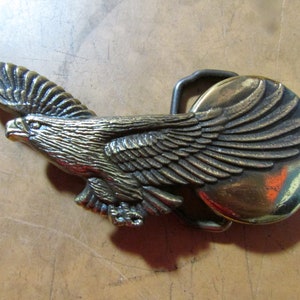 Vintage River Hawk Eagle Brass Belt Buckle Free USA Shipping - Etsy