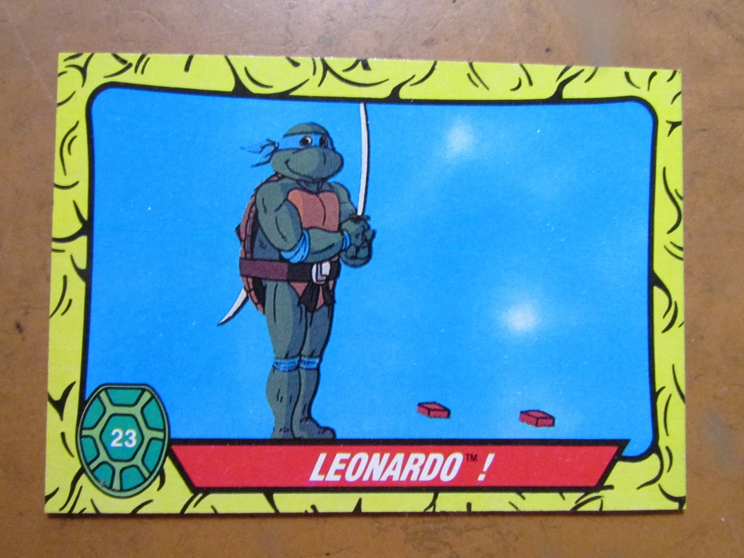 1989 TMNT Topps Teenage Mutant Ninja Turtles Trading Card 23 Leonardo ...
