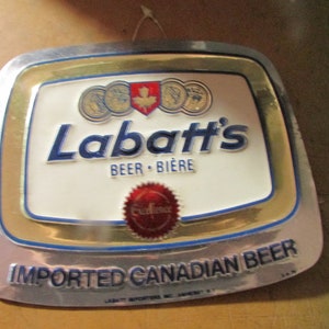 Vintage Labatt's Beer Imported Canadian Window Display Sign 5 1/2 X 6 1 ...
