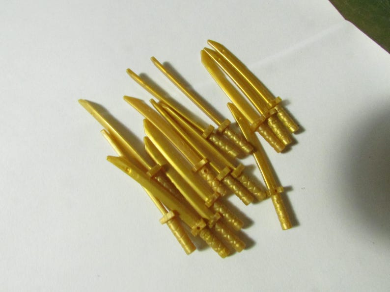 LEGO 14 Gold Ninja Swords Battle Swords Minifig Free USA Shipping - Etsy
