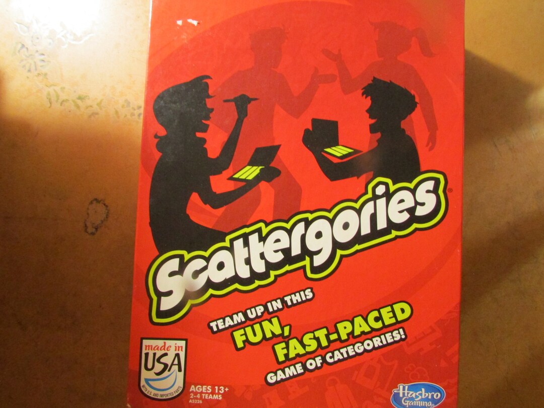 Scattergories Board Game 13 Ages 13 + 2-4 Teams Complete Free USA ...