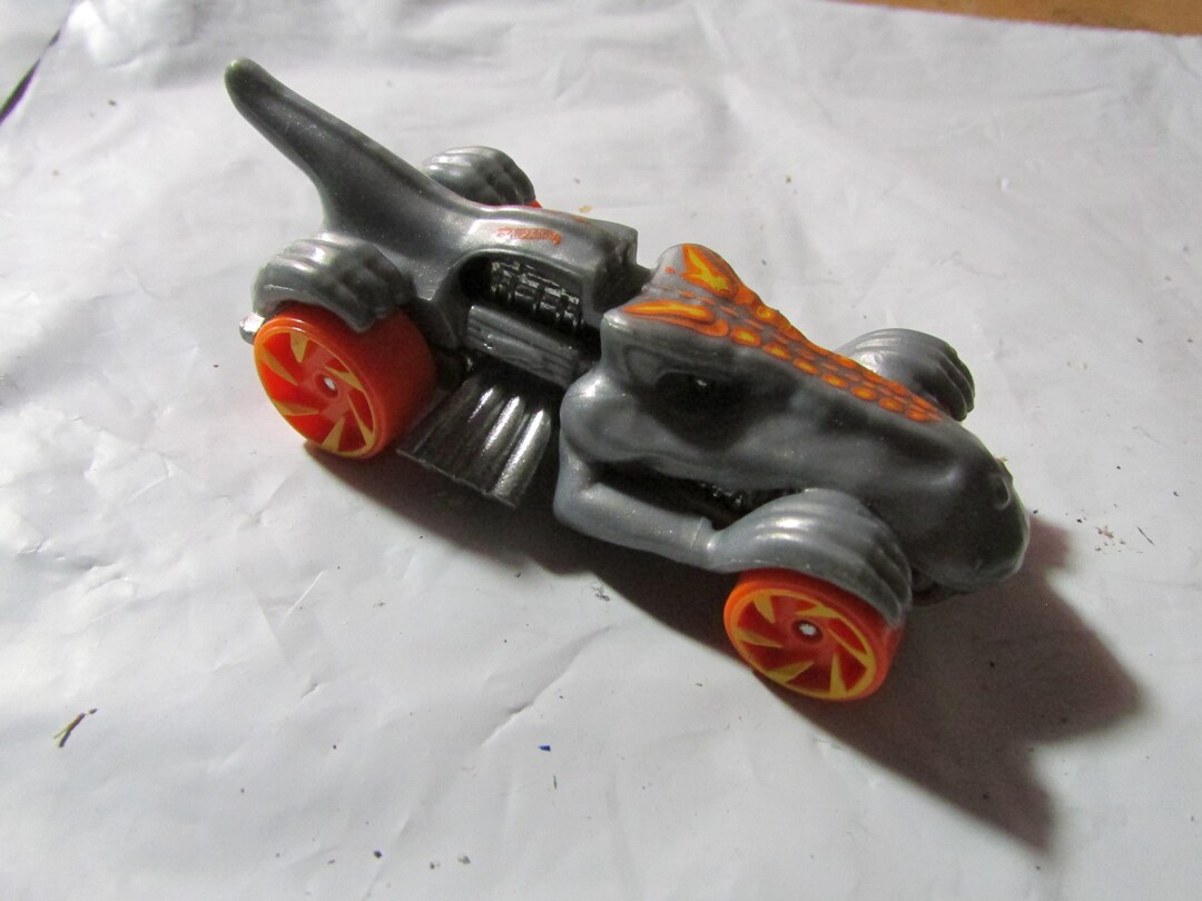 Hot Wheels T-REXTROYER DINO Rider Gray Car 1/64 Die Cast Free USA ...