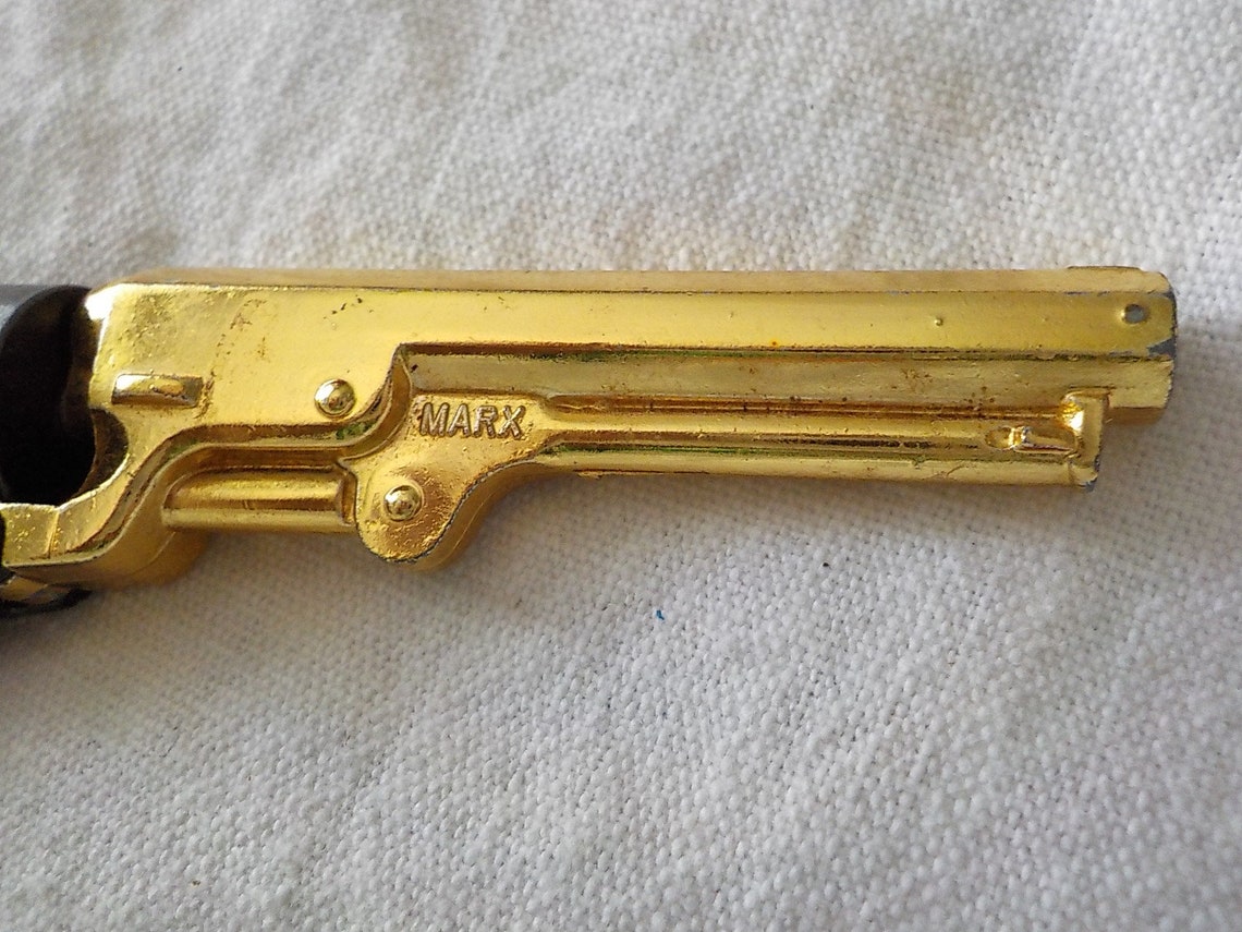 Vintage Marx Miniature Cap Gun Revolver Pistol Gold 4 1/2 | Etsy