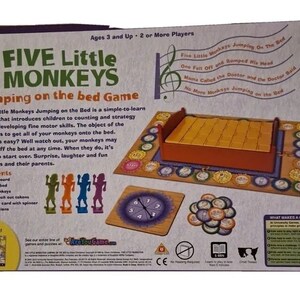 Five Little Monkeys Jumping on the Bed Game Board Game Complete Free ...