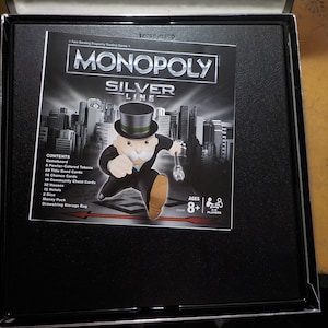 Monopoly Silver Line Board Game Complete 2 to 6 Players Free USA ...