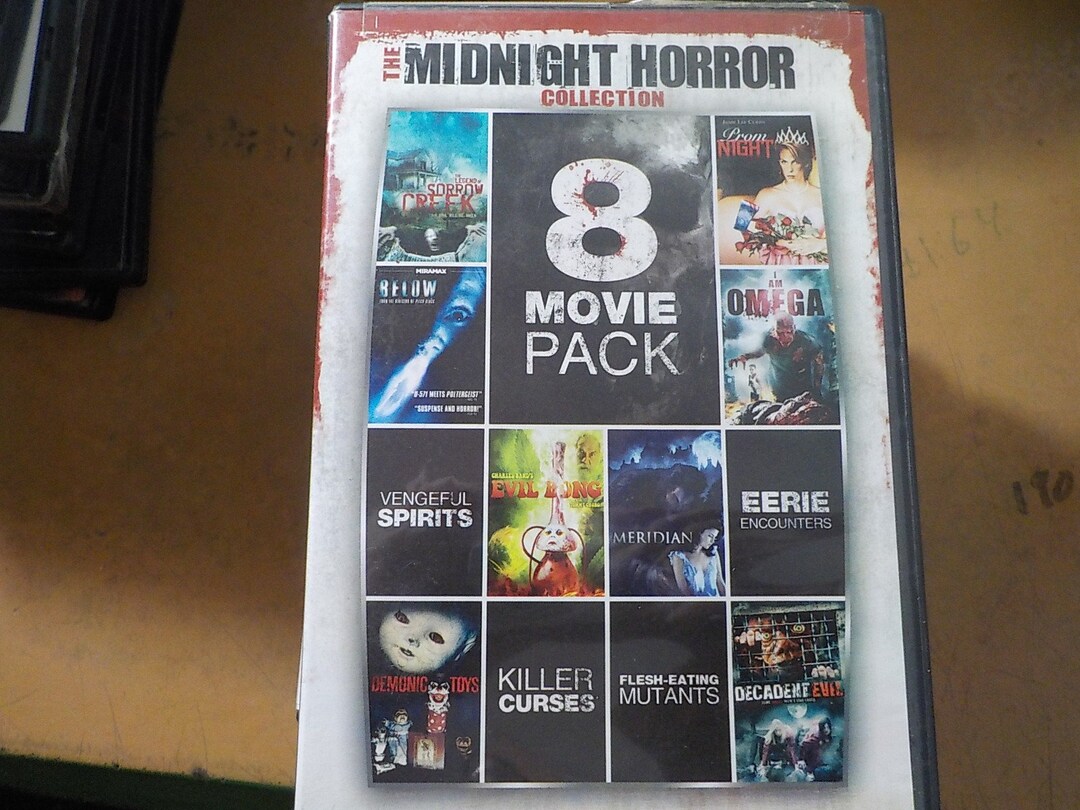 The Midnight Horror Collection 8 Movie Pack Classic DVD Movie Rated R ...