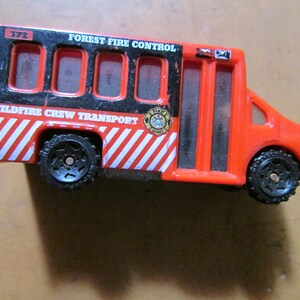 Matchbox Chevy Transport Bus Forest Fire Control 1/64 Die Cast Free USA ...