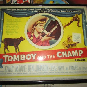Vintage Tomboy and the Champ 1961 11x14 Lobby Card #1 Framed Free USA ...