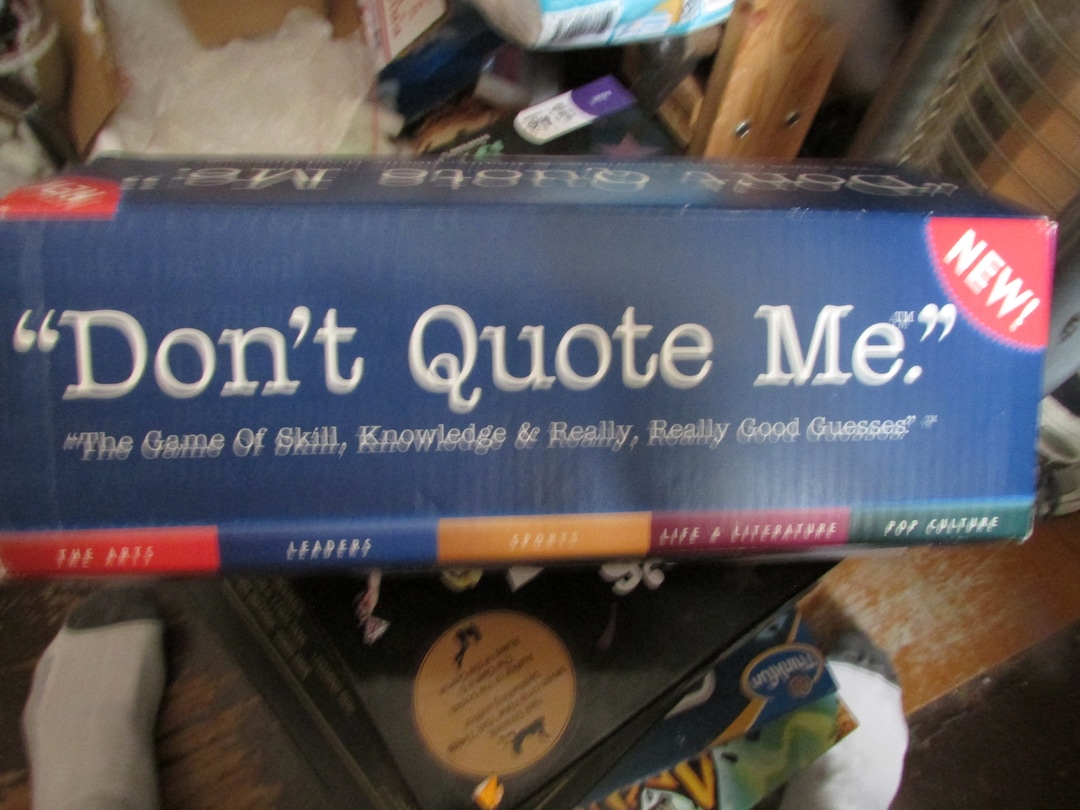 Don't Quote Me Game Complete Free USA Shipping - Etsy