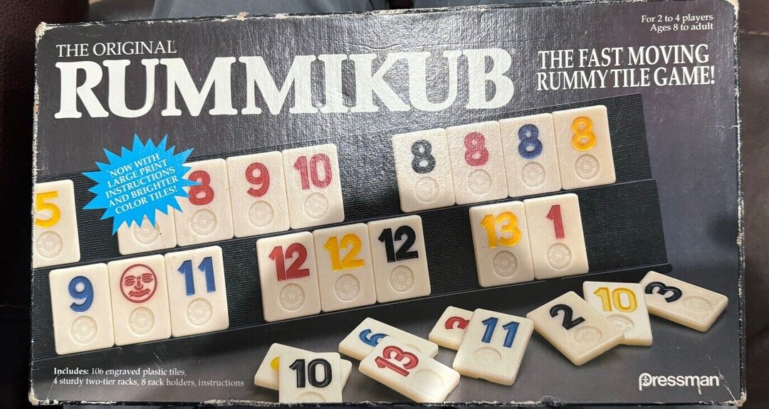 The Original Rummikub Rummy Tile Game 1990 Pressman Complete Free USA ...