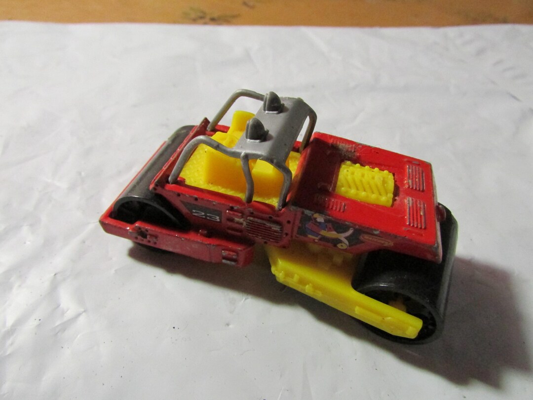 Matchbox Road Roller Red Car 1/64 Die Cast Free USA Shipping - Etsy