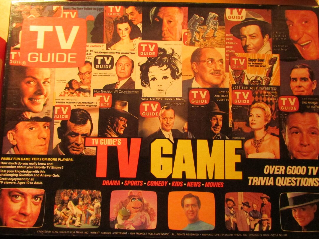 1984 Tv Guide's Tv Game Board Game Complete Free USA Shipping - Etsy